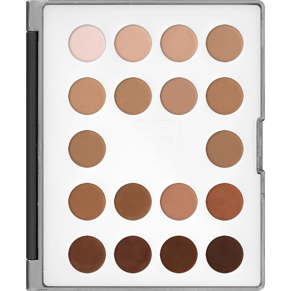 Kryolan HD Micro Foundation Cream Mini-Palette 18 Colors 19018/00 ...